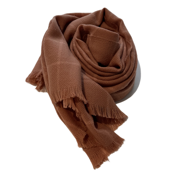 Weston Wool Scarf | Unisex Medium-Weight Wool Scarf in Copper Red ...